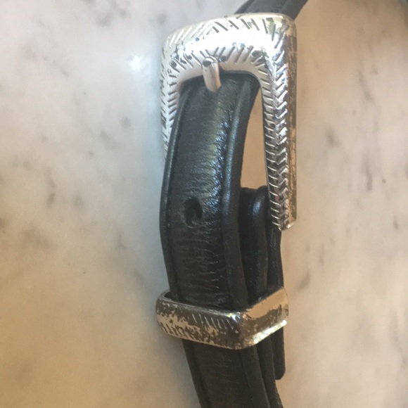 Brighton | Accessories | Beaded Silver Buckle Brighton Belt | Poshmark